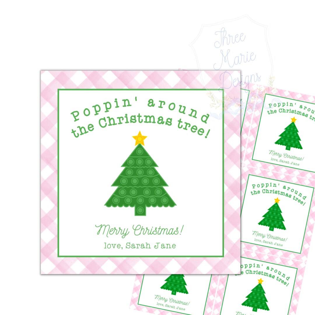 Pop It Pink Christmas Gift Tag | Poppin' Around the Christmas Tre Gift ...