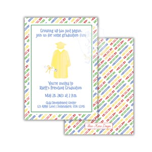 Kids Graduation Invite, Kindergarten Graduation Invitation, Preschool ...