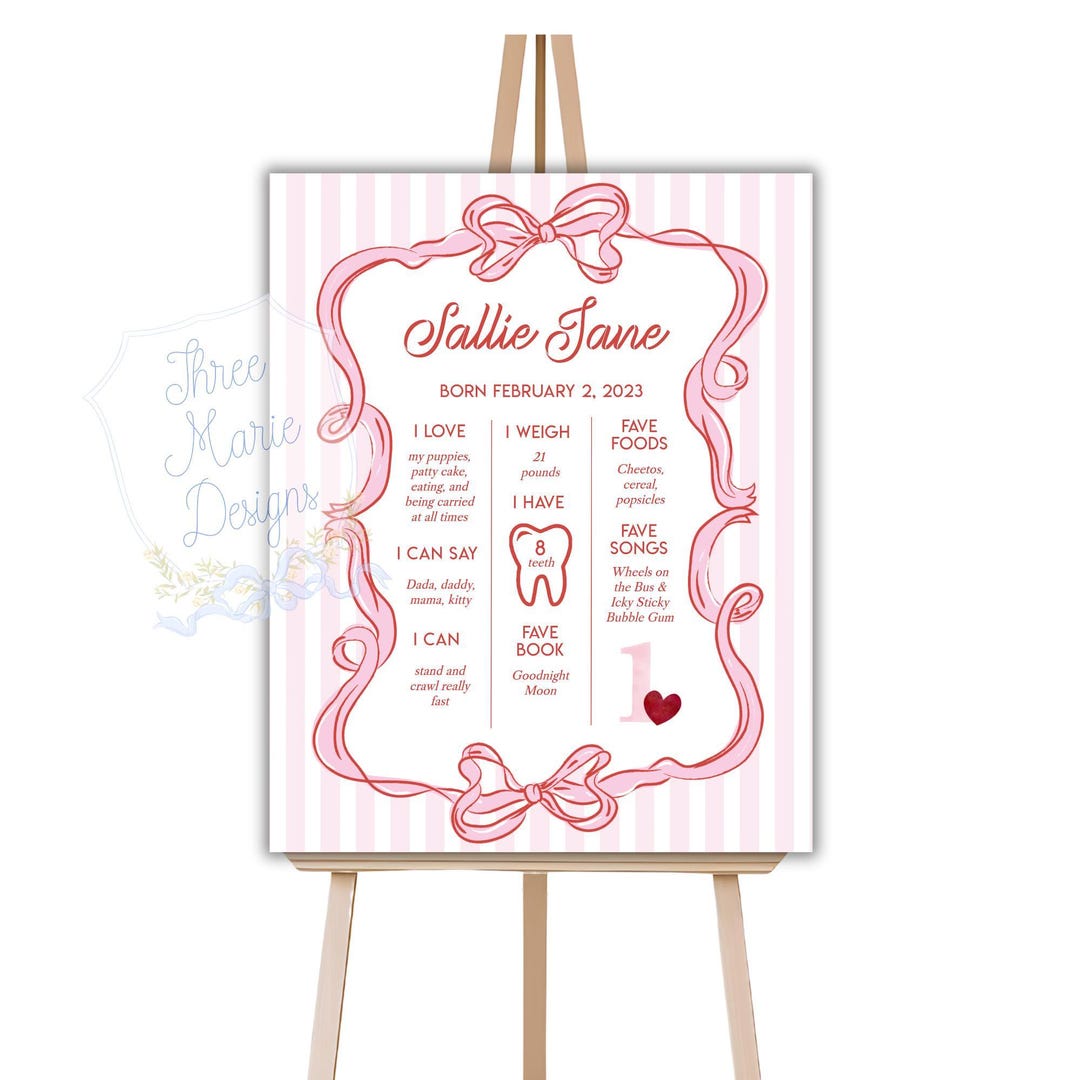 Valentine Birthday Milestone Signage | Red and Pink Milestone Poster ...