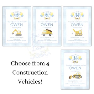 Construction Invite | Self-editable | Blue Construction Invitation ...