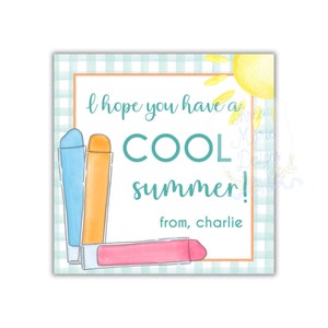 Have a COOL Summer Tag | Popsicle Favor Tag | Self-edit | Summer Class ...