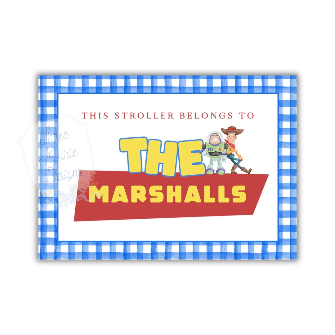 Toy Friends Stroller Sign Printable | Theme Park Stroller Signage This ...