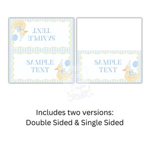 Yellow Duck Tent Label | Self-editable | One Lucky Duck Food Signage ...