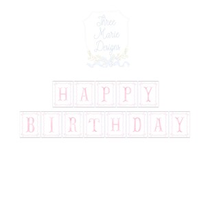 Pink Happy Birthday Banner Printable | Grandmillenial Birthday Party ...