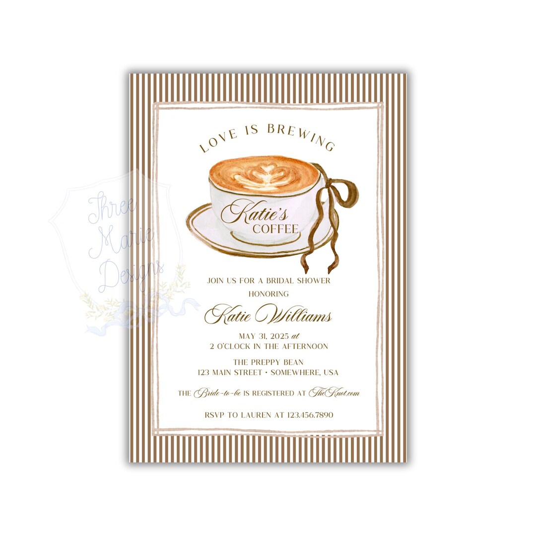 Coffee Shop Invitation | Coffee Bridal Shower | Coffee Baby Shower ...