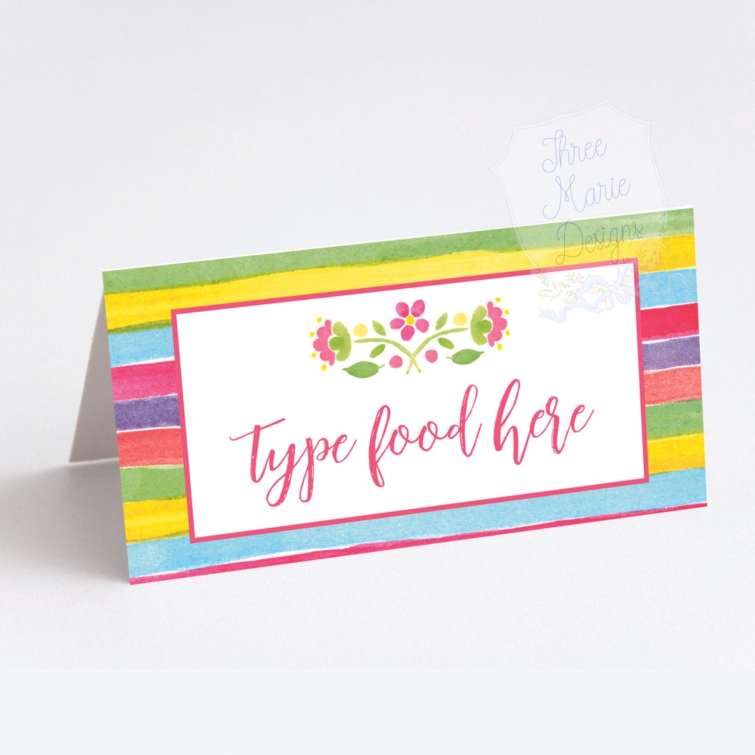 Editable Fiesta Food Tent Cards | Mexican Theme Food Signage | First ...