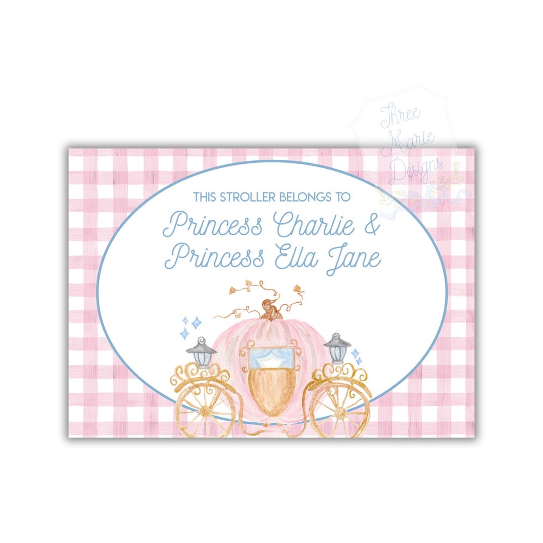 Royal Carriage Stroller Sign Printable | Theme Park Stroller Signage ...