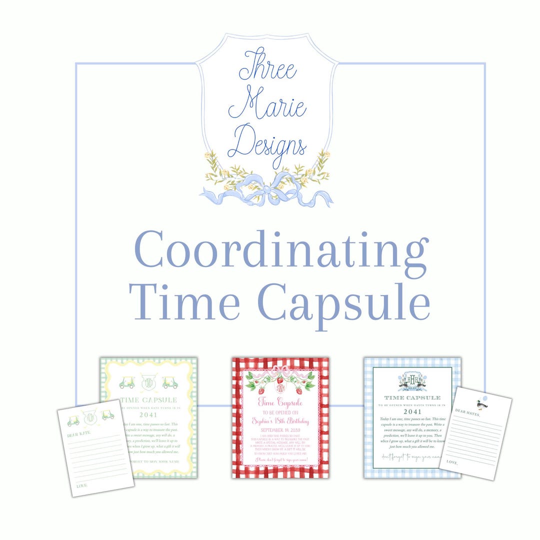 Custom Time Capsule Signage | Coordinate Time Capsule Signage and Note ...