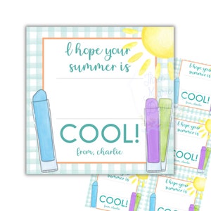 Have a COOL Summer Tag | Popsicle Favor Tag | Self-edit | Summer Class ...