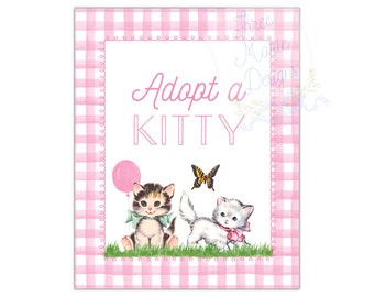 Adopt a Kitten Sign - Etsy