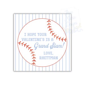Baseball Valentine Tag Grand Slam Baseballvalentine Sports Valentine ...