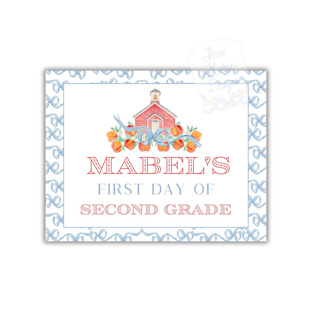 Watercolor First Day of School Sign | Printable Pink First Day of ...
