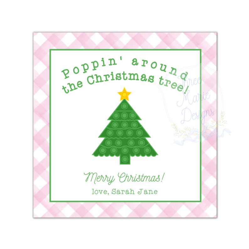 Pop It Pink Christmas Gift Tag | Poppin' Around the Christmas Tre Gift ...