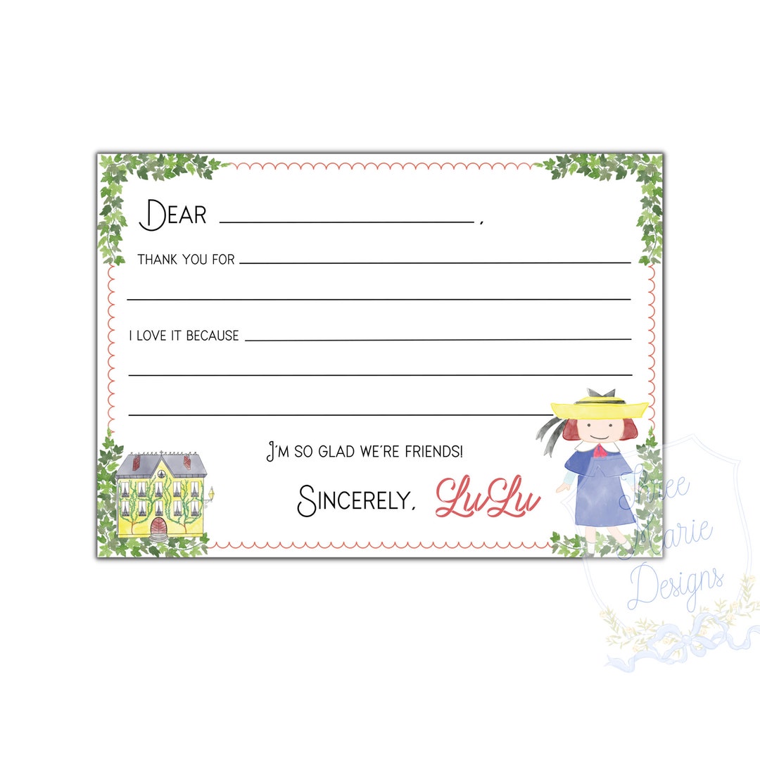 French Girl in Paris Fill in the Blank Stationery | Self-editable | Oui ...