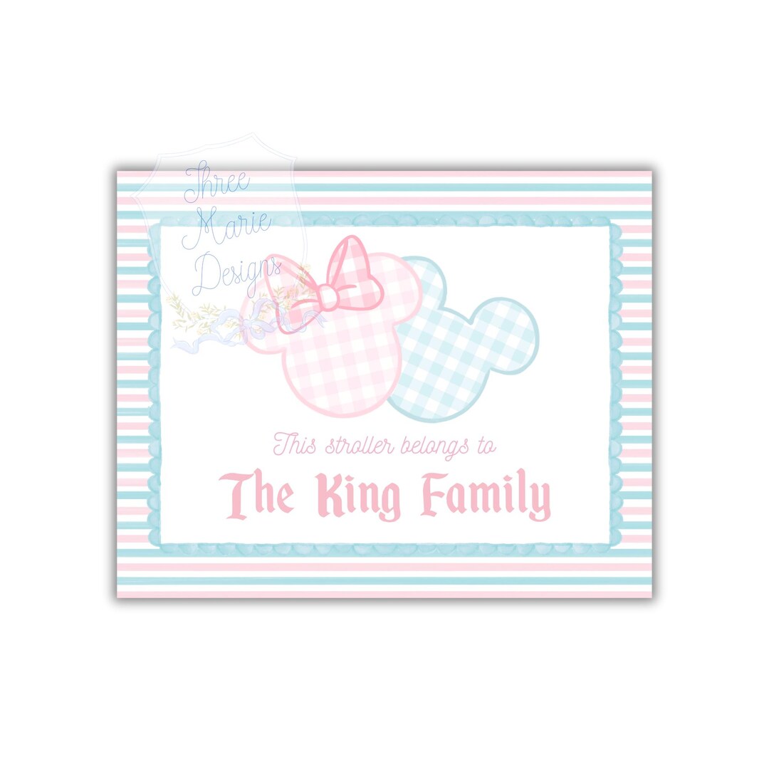 Stroller Sign Printable | Theme Park Stroller Signage This Stroller ...
