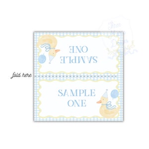 Yellow Duck Tent Label | Self-editable | One Lucky Duck Food Signage ...
