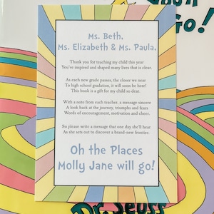 Editable Graduation Book Letter | End of the Year Teacher Note for Book ...