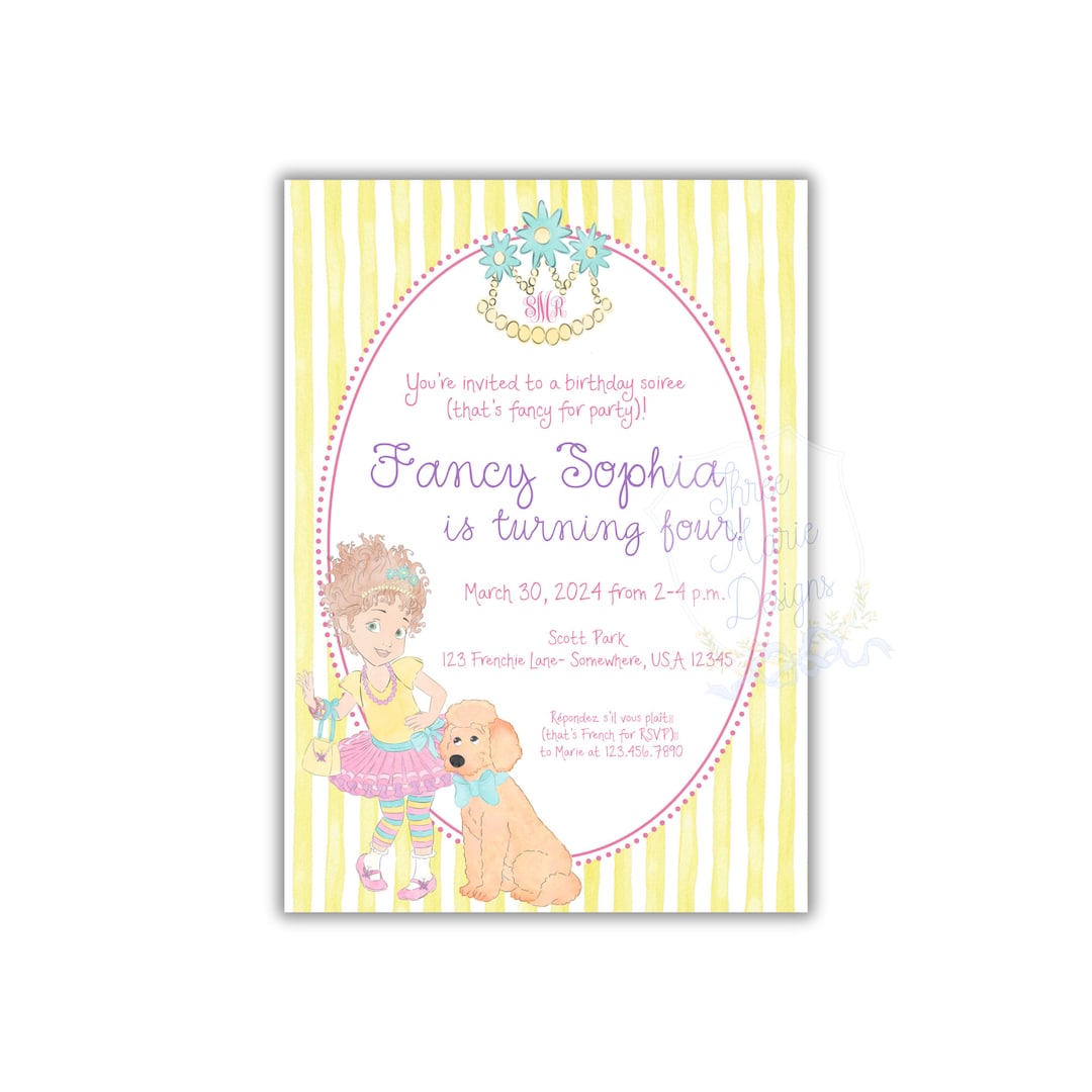 Fancy Birthday Invitation | Nancy Birthday Invite | That's Fancy ...