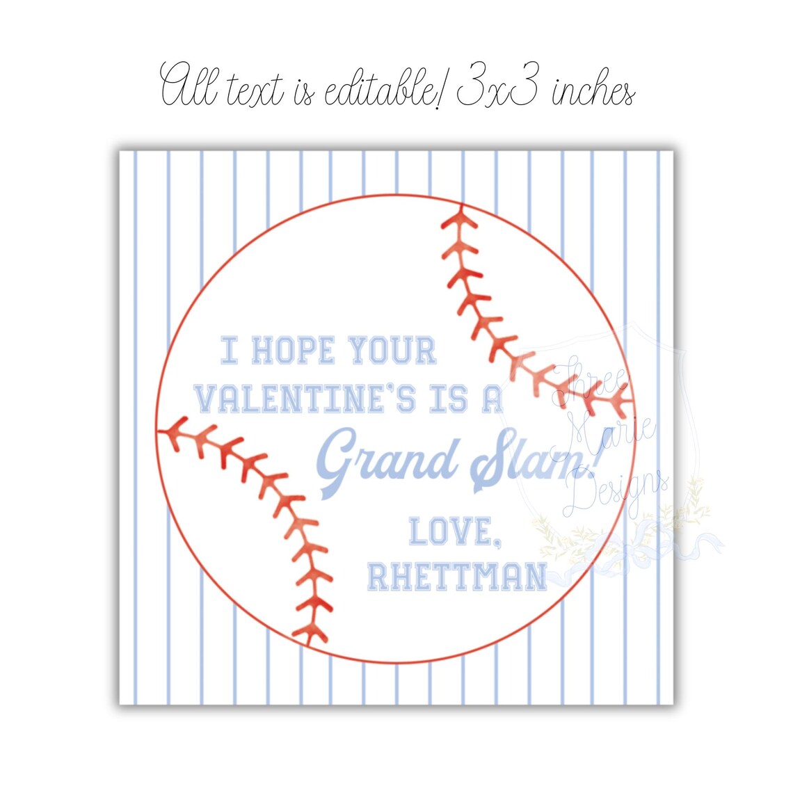 Baseball Valentine Tag | Grand Slam Baseballvalentine | Sports ...