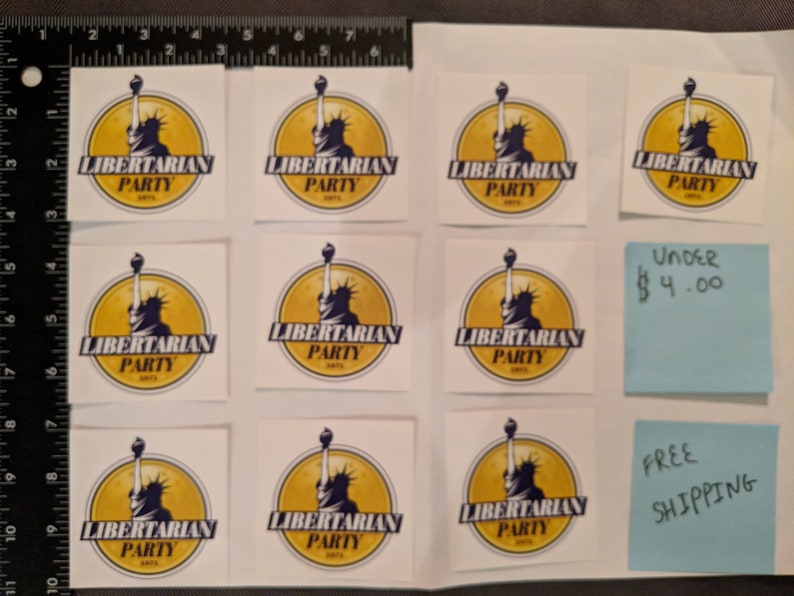 PACK of 20 libertarian Party Stickers free Shipping 20 PACK DEAL ...