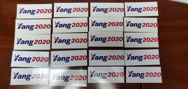 PACK of 100- Andrew Yang 2020 Stickers - Free Shipping! -yang 2020 Deal ...