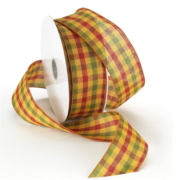 Gold Plaid Ribbon - Etsy