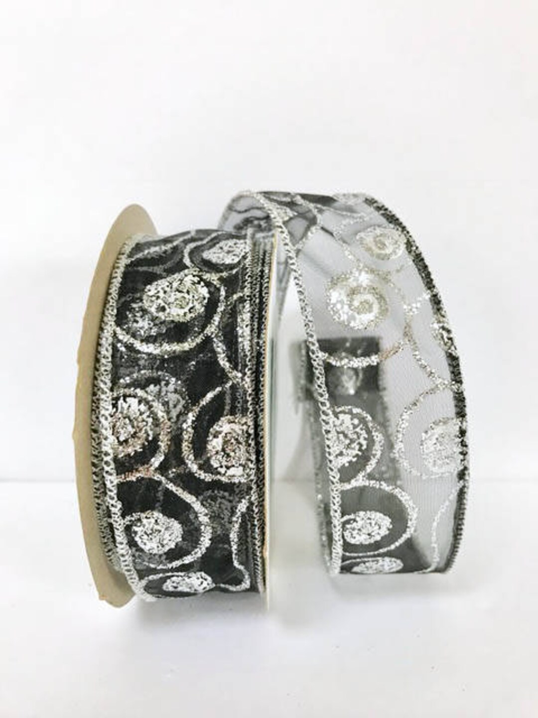 Metallic Swirl Sheer Ribbon 1 1/2 Inch 25-yards Wire Edge - Etsy