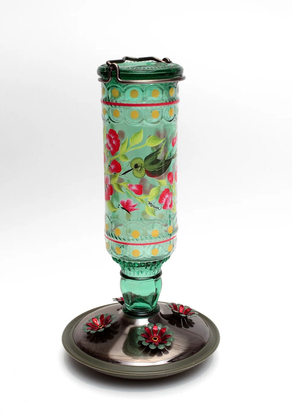 Antique Hummingbird Feeder Glass Vintage Bird Feeder Best Hummingbird Feeder Chain Included