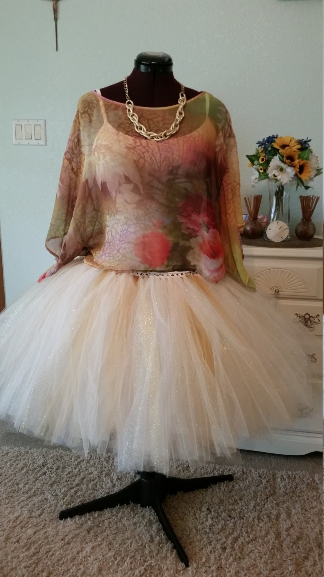 Gold Ivory PLUS Size Tutu Skirt - Etsy