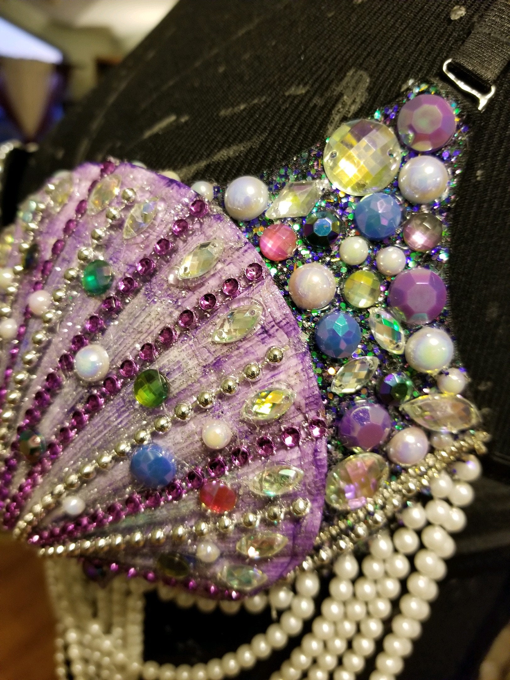 Bedazzled shell mermaid bra