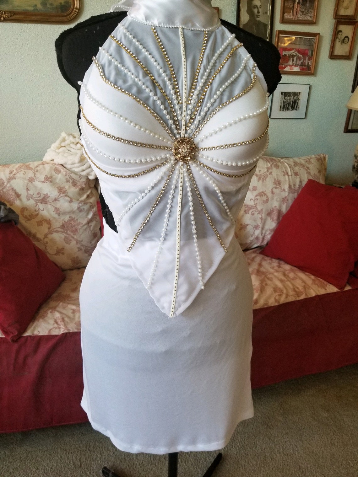 White Bedazzled Bra. - Etsy