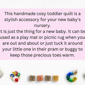 Unique Handmade Baby Girl Pram Rug, White Elephants on Pink, Cosy ...