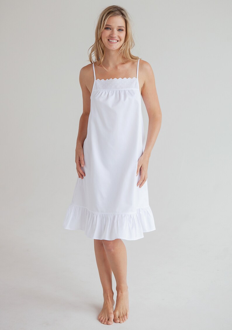 Cotton Satin Nightdres, Women's Cotton Nightwear, Cotton Satin Slip ...