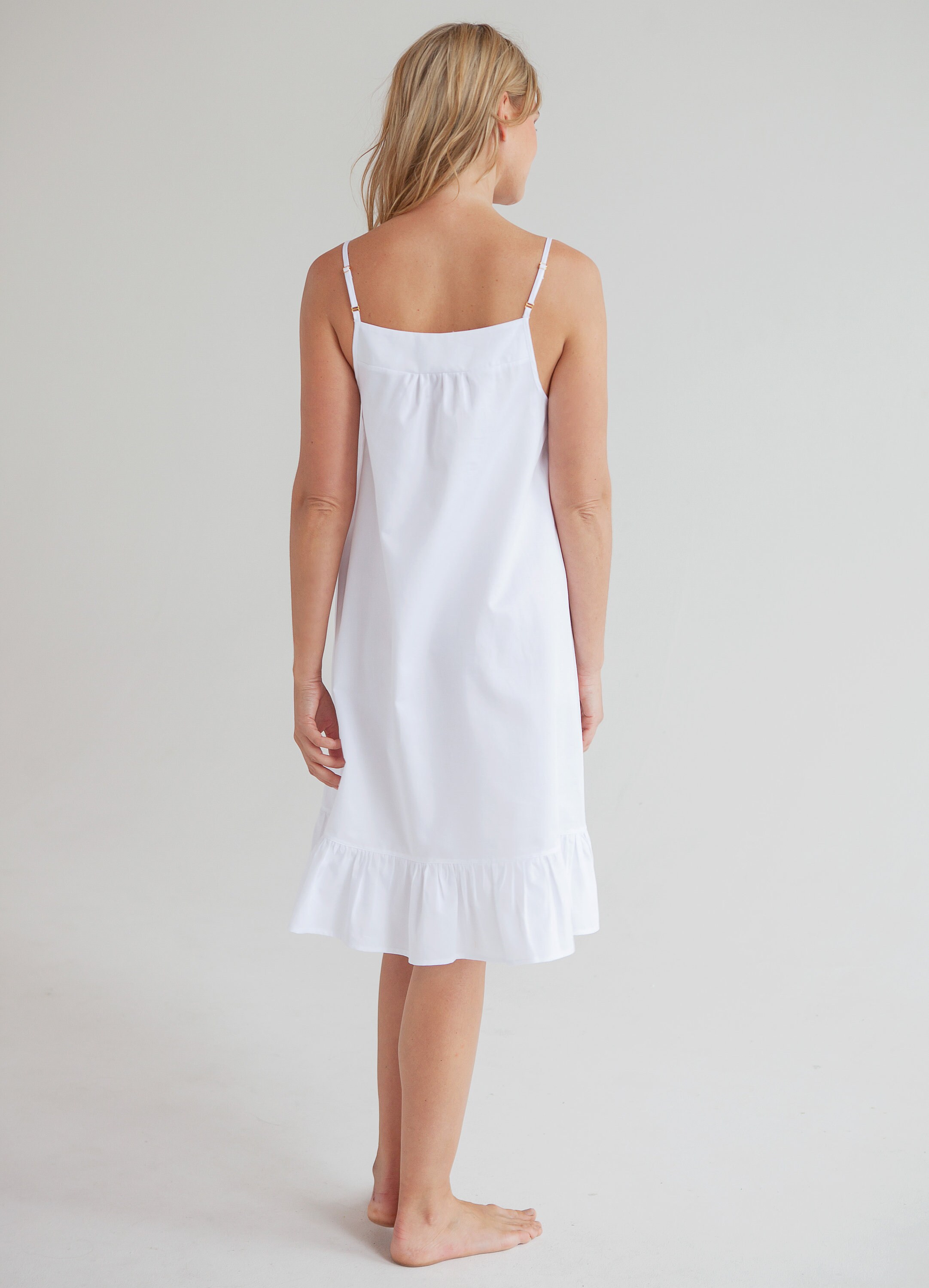 Cotton Satin Nightdres, Women's Cotton Nightwear, Cotton Satin Slip ...