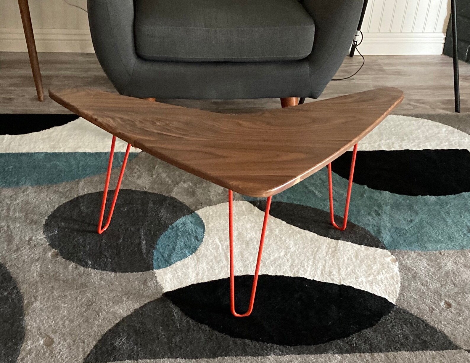 Mid Century Modern Table Boomerang Coffee Table Solid | Etsy
