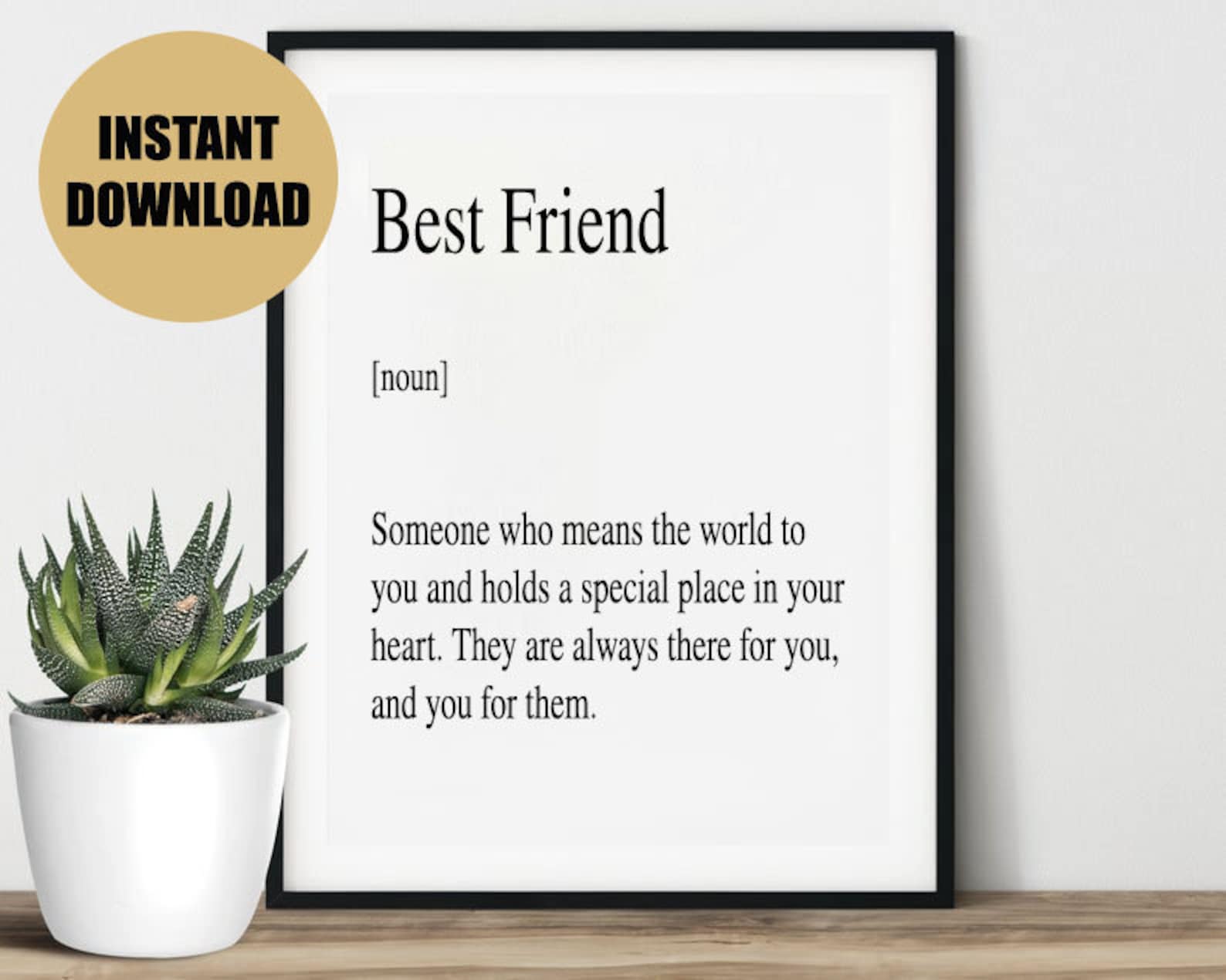 Best Friend Print, Best Friend Definition, Friend Poster, Friend Gift ...