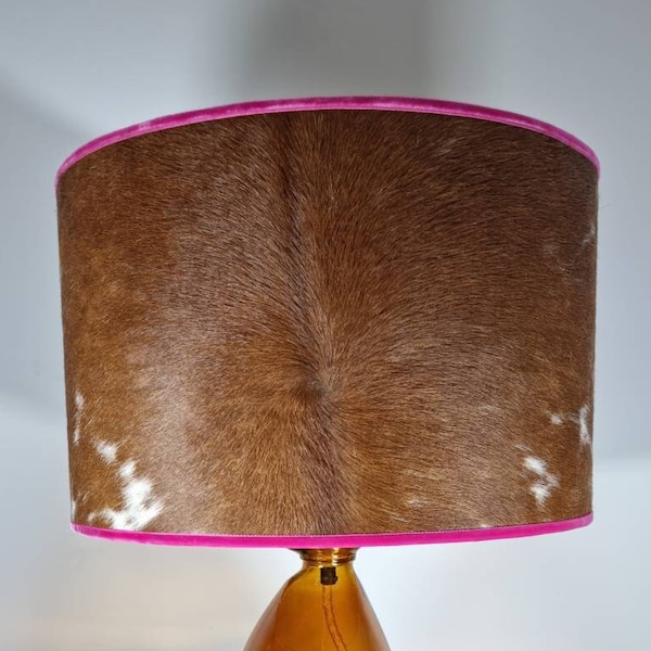 Cowhide Lamp Shade - Etsy UK