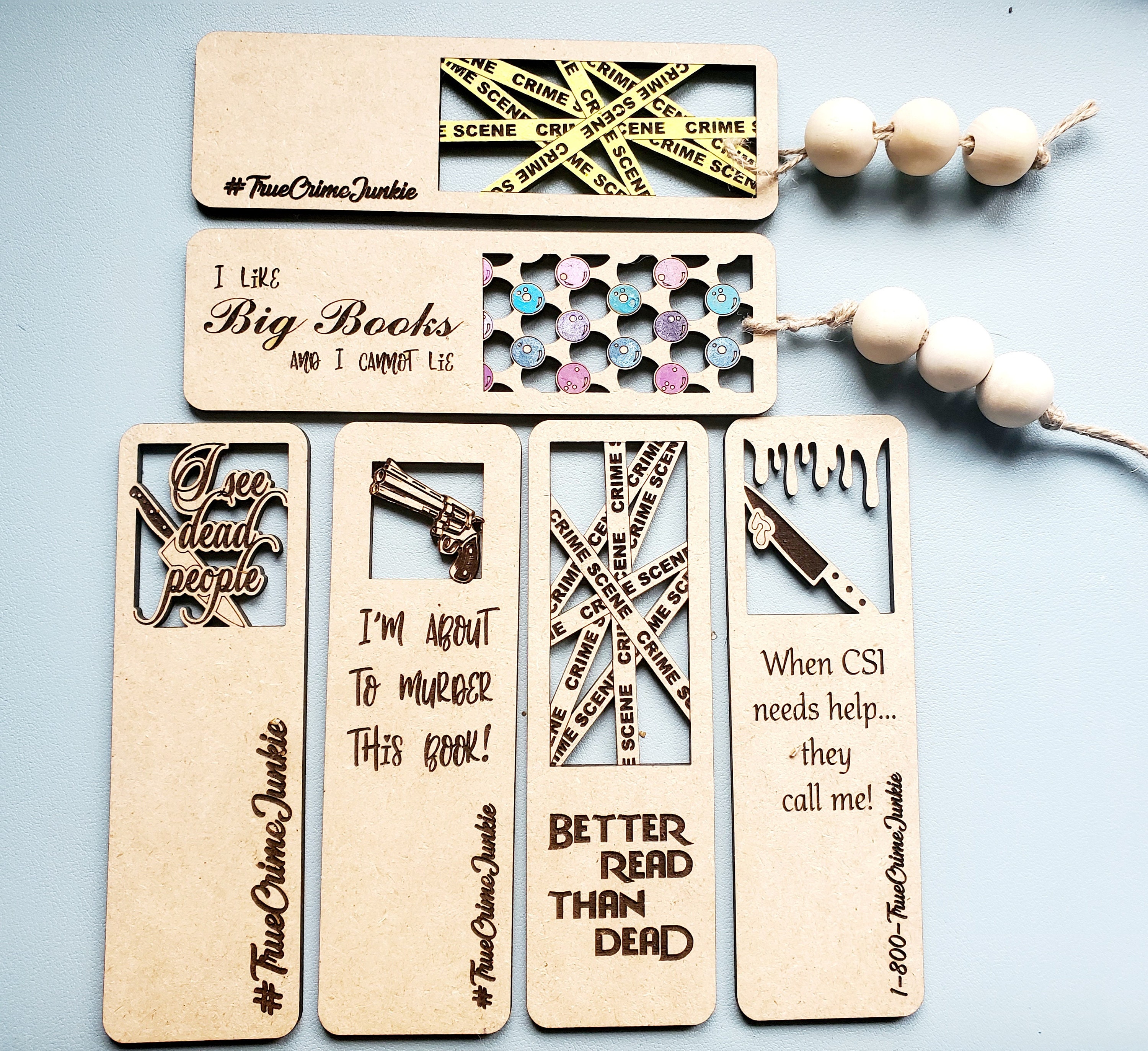 Digital File for True Crime Crime Scene Scary Bookmarks DIY - Etsy