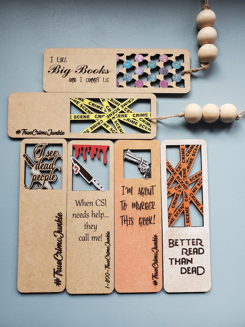Digital File for True Crime, Crime Scene Scary Bookmarks, DIY Coloring ...