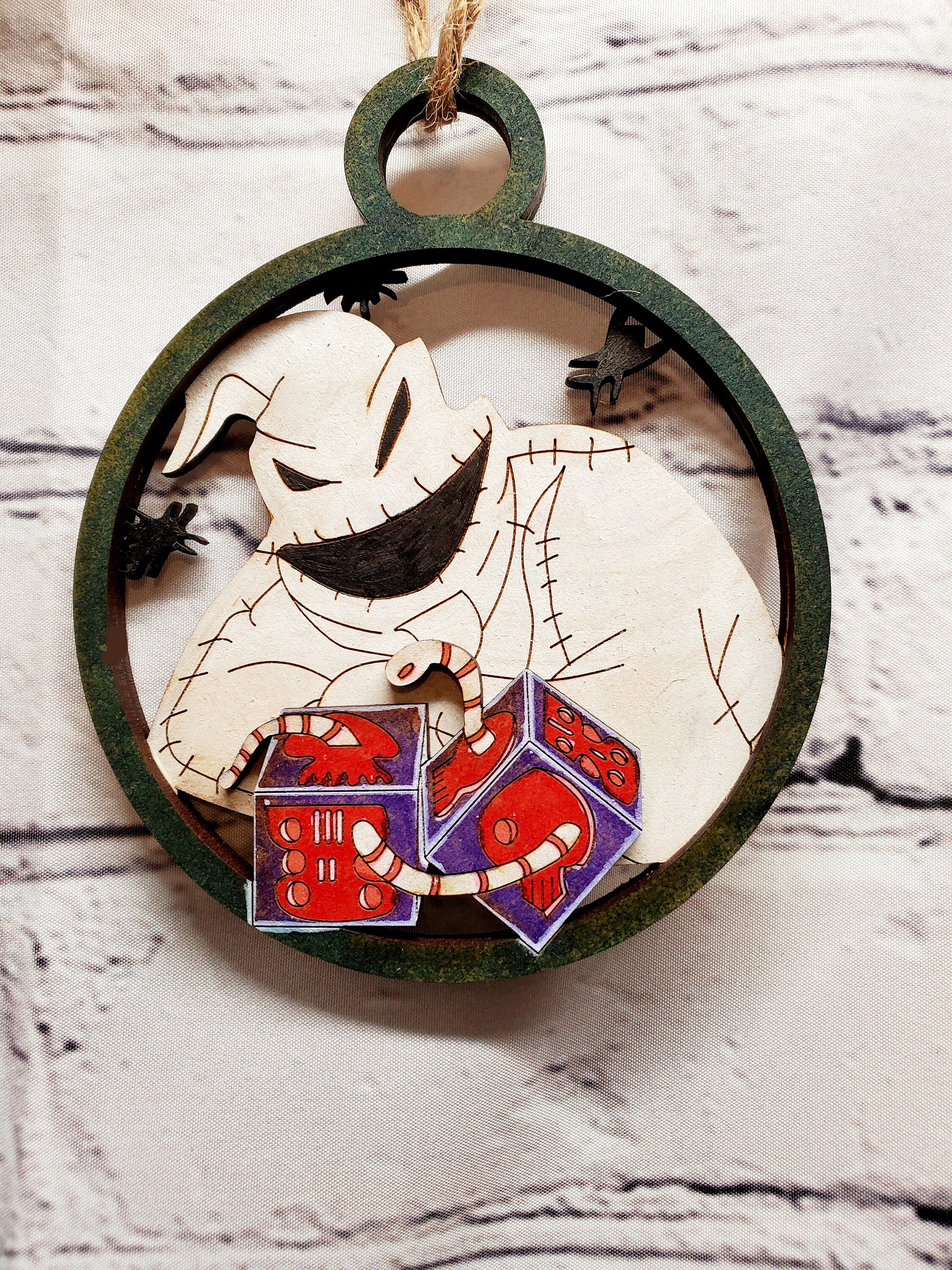 Digital Nightmare Before Christmas Oogie Boogie 2 Layer Ornament SVG ...