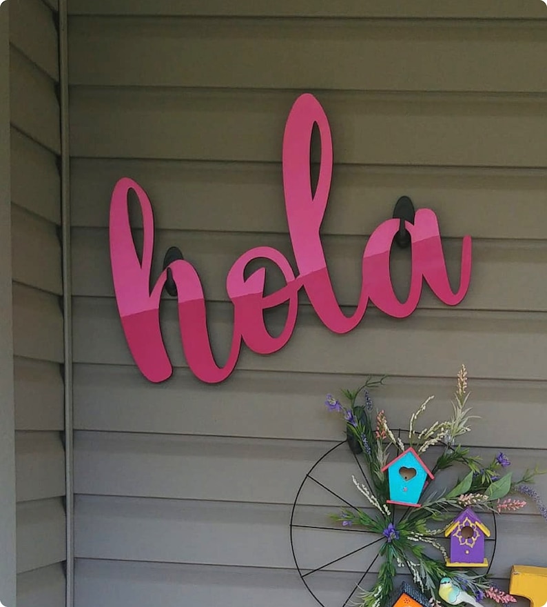 Digital File Welcome & Hola Wall Decor Door Sign SVG File ONLY - Etsy