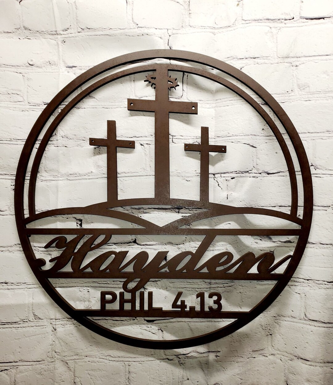 Digital 3 Cross Family Name Sign SVG File ONLY for Laser Cutters ...