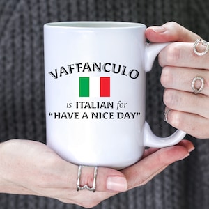 Vaffanculo Coffee Mugs Funny Swear Cup Gifts Sarcastic Italy Ceramic ...