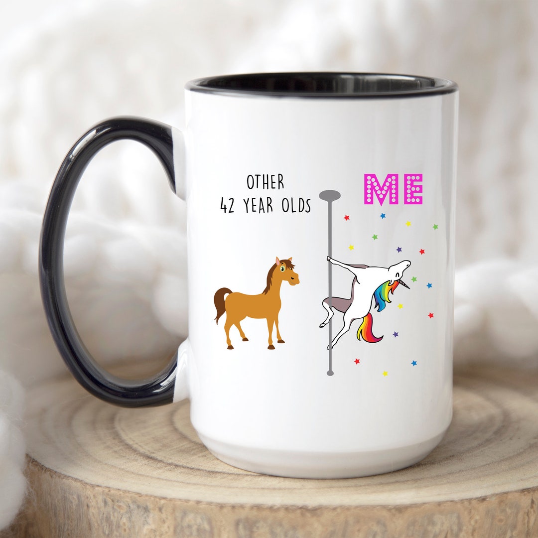 Forty Two & Fabulous Birthday Mugs Friend Coffee Cups Funny 42 Year Old ...