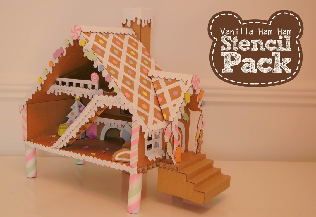 Gingerbread Hamster House Printable Stencil Pack - Etsy