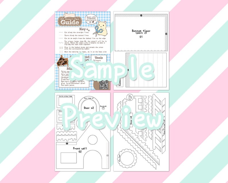 Gingerbread Hamster House Printable Stencil Pack - Etsy