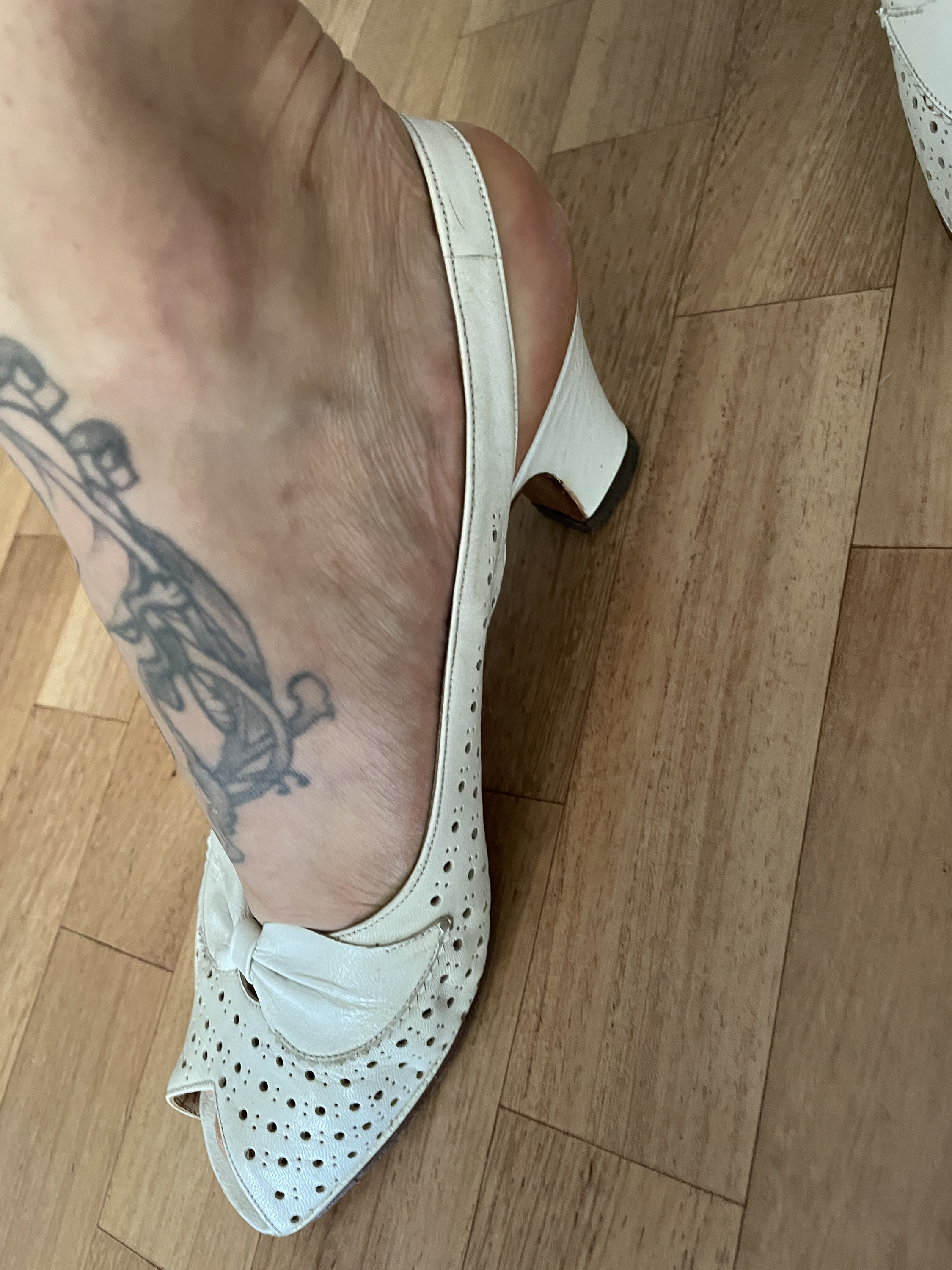 1970s Make 40s Style Vintage White Sandals Lutomirsky Leather Shoes ...