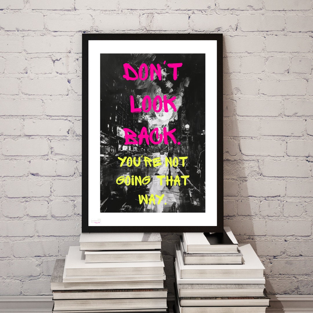 Don't Look Back Poster Design - Etsy