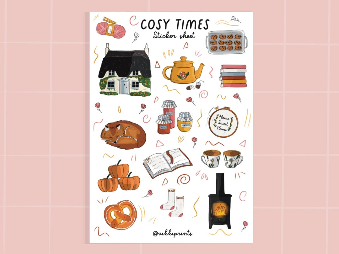 Cottage Core Sticker Sheet | Countryside Stickers | Scrapbook Sticker ...