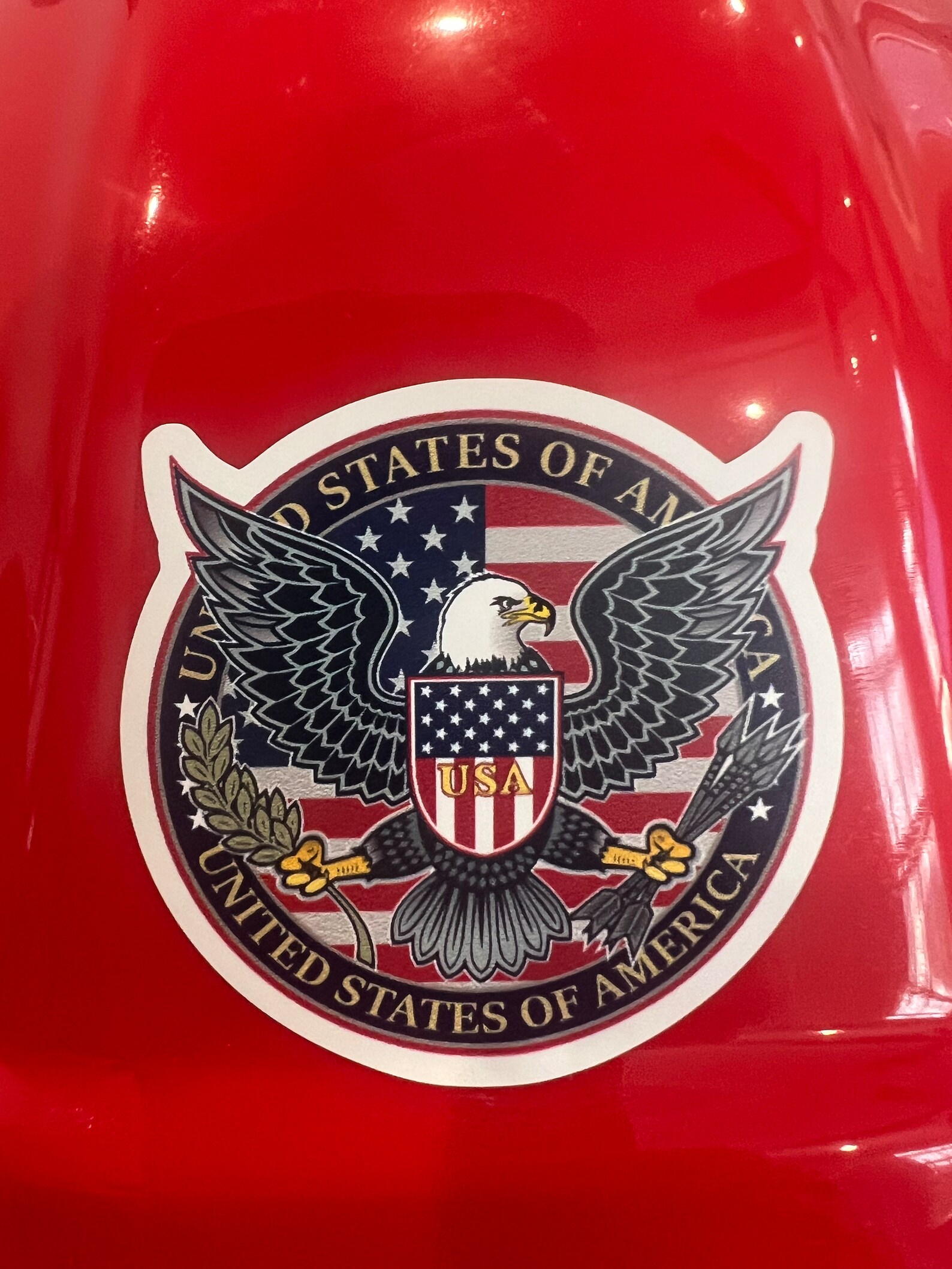 USA Flapping Eagle Red Hard Hat - Etsy